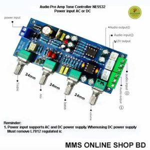 LOW NOISE PRE AMPLIFIER NE5532 STEREO TONE CONTROL BOARD TREBLE ...