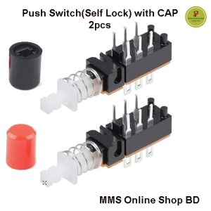 Push Button Switch DPDT 6 Pin 1 Position Self-Locking Black 2pcs – MMS ...